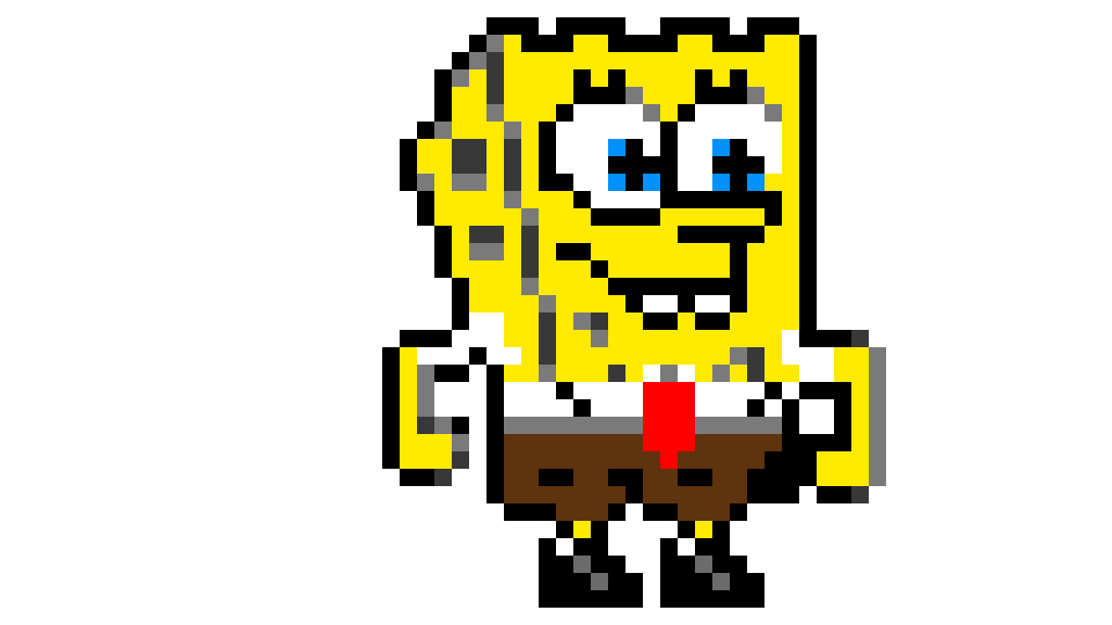 Editing Spongebob - Free online pixel art drawing tool - Pixilart