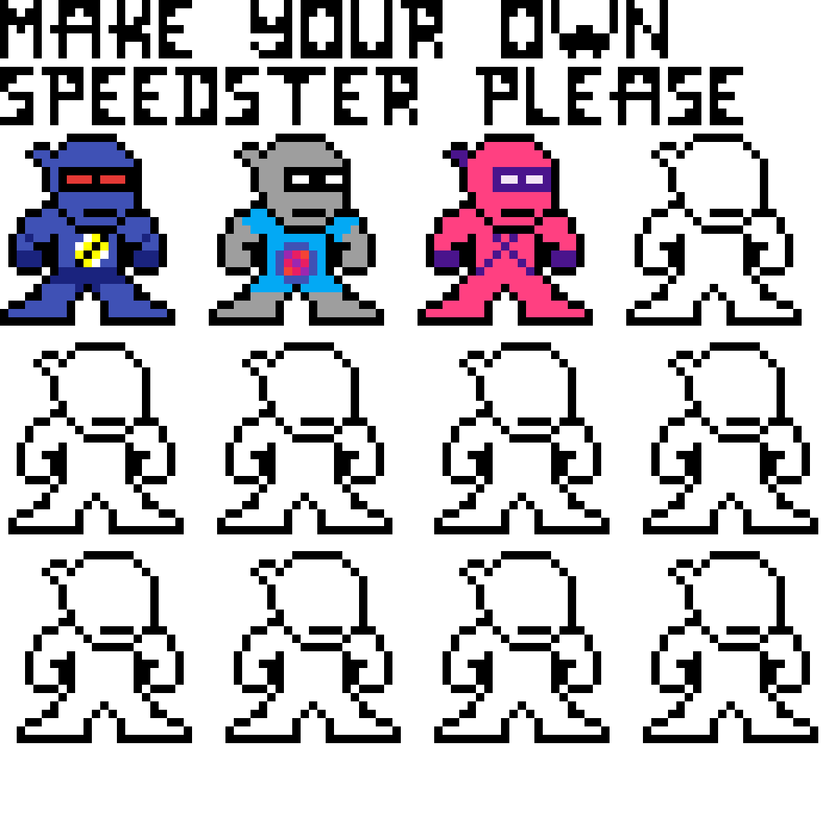 Editing MAKE YOUR OWN SPEEDSTER PLZ - Free online pixel art drawing ...