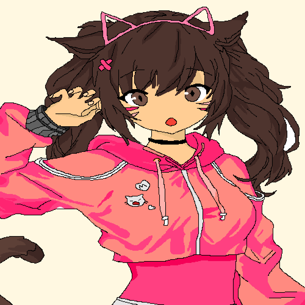 Pixilart - Ochaco Uraraka cat by PichaGirl