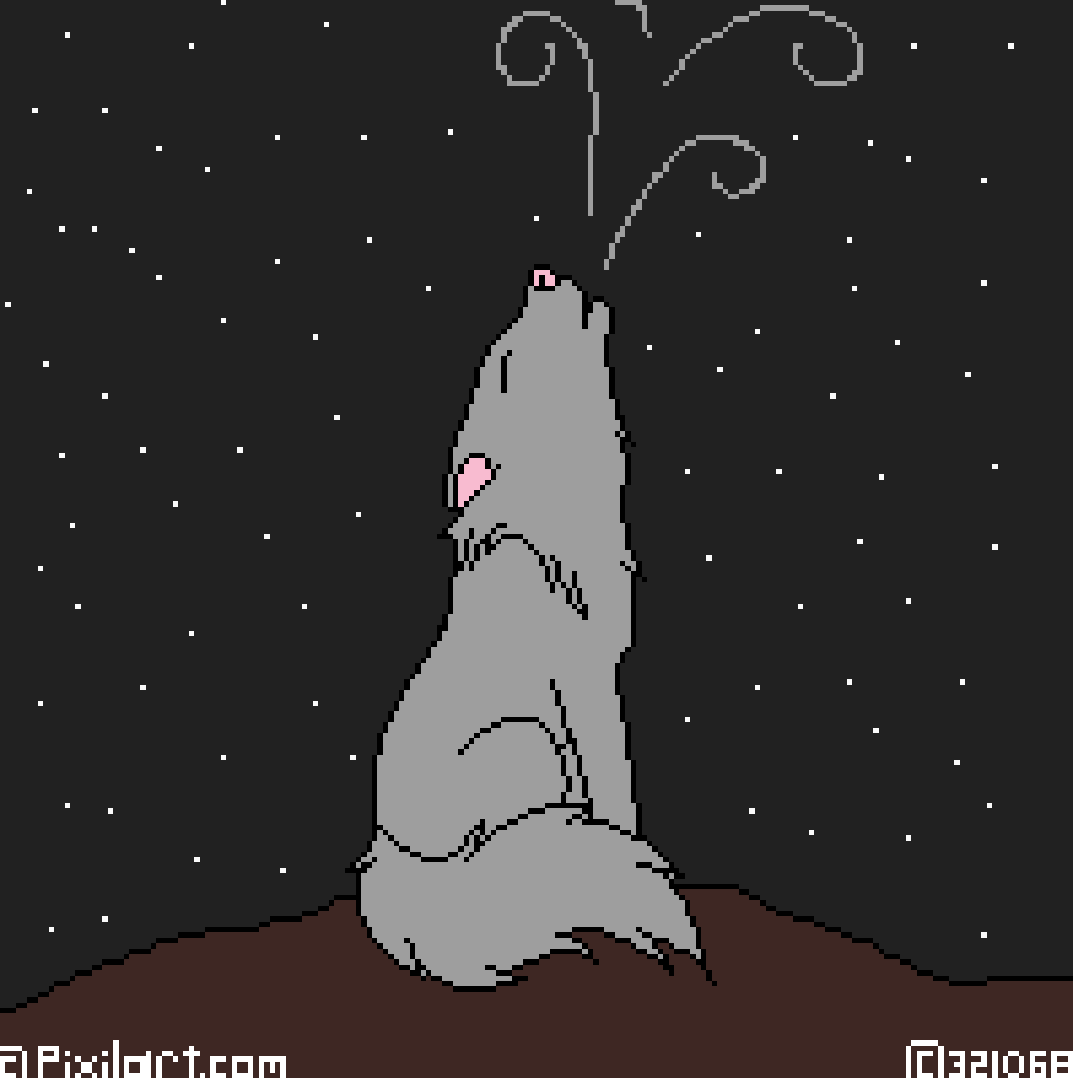 Pixilart - Howling wolf by ChosenOnes01