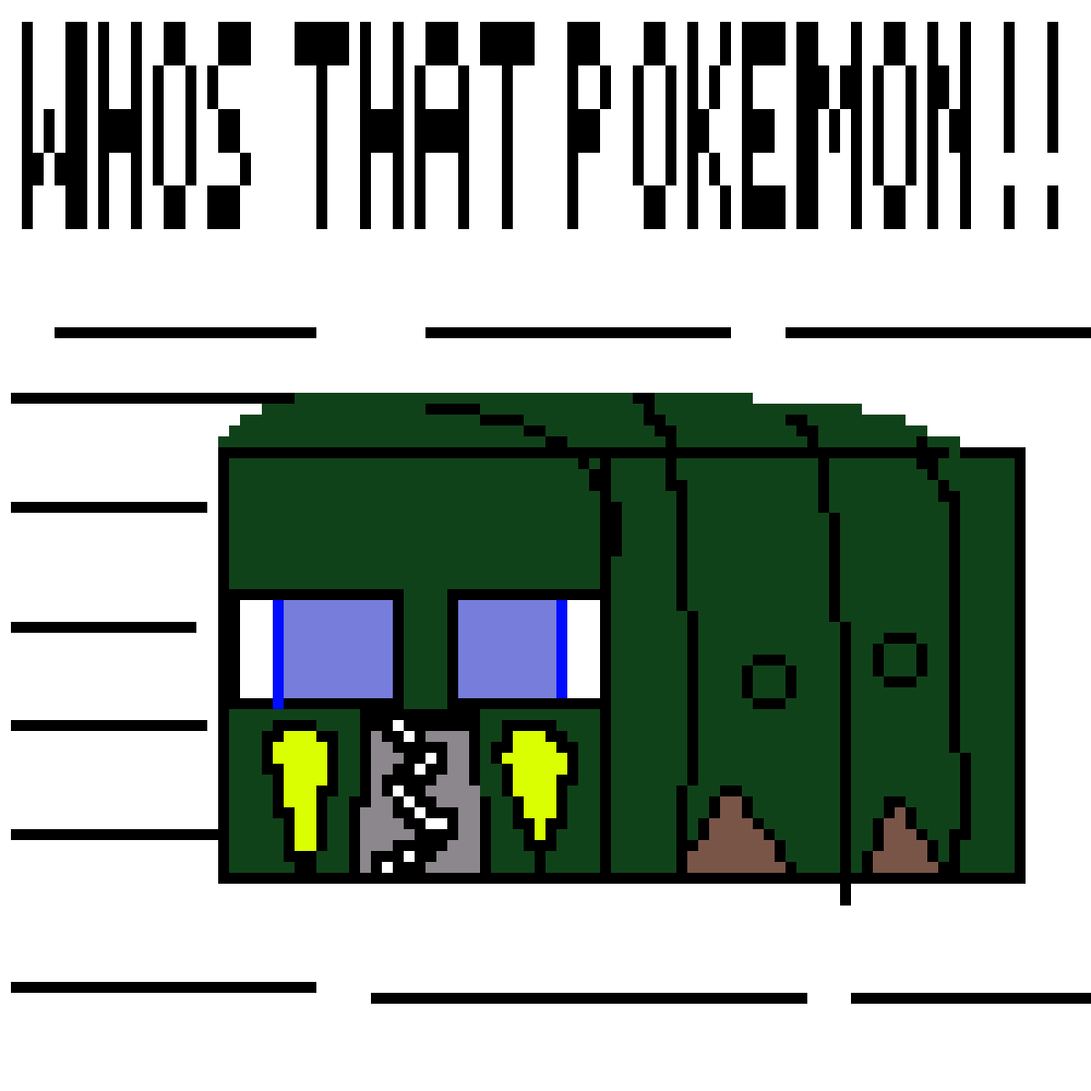 Editing whos that pokemon - Free online pixel art drawing tool - Pixilart