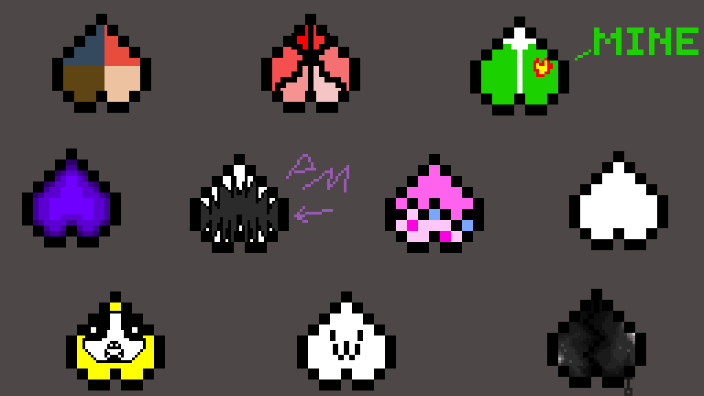 Editing Undertale Monster Soul Collab - Free online pixel art drawing ...