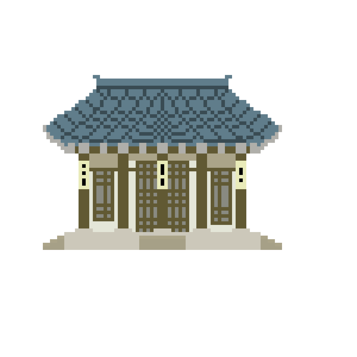 Pixilart - Traditional Korean House (Hanok) by HighestCaliber
