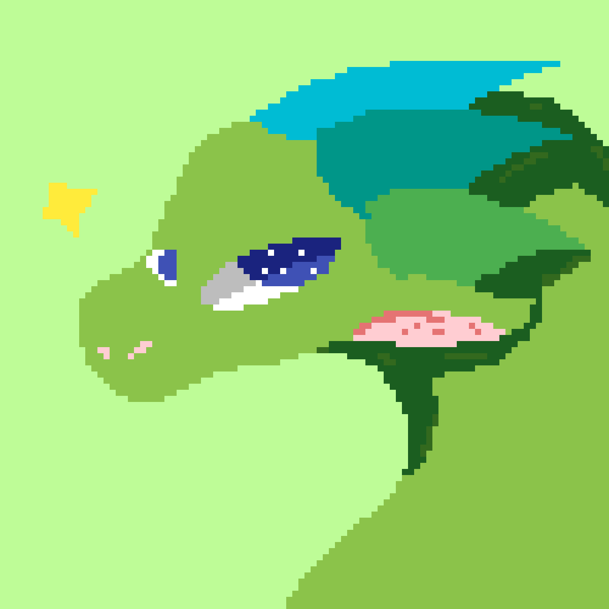 Editing green shade dragon - Free online pixel art drawing tool - Pixilart