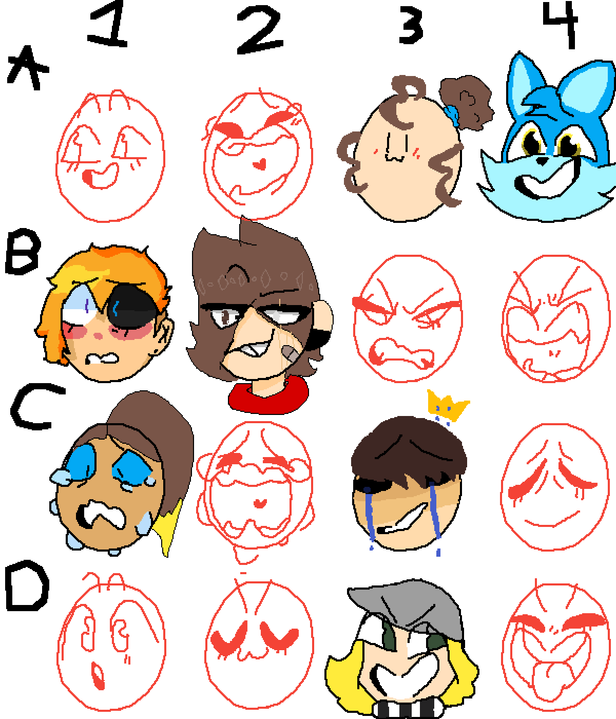 Editing tord (in red) - Free online pixel art drawing tool - Pixilart