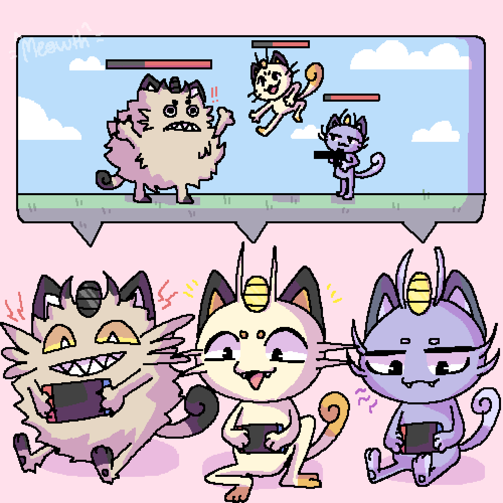 Pixilart - Meowth party by Meowth
