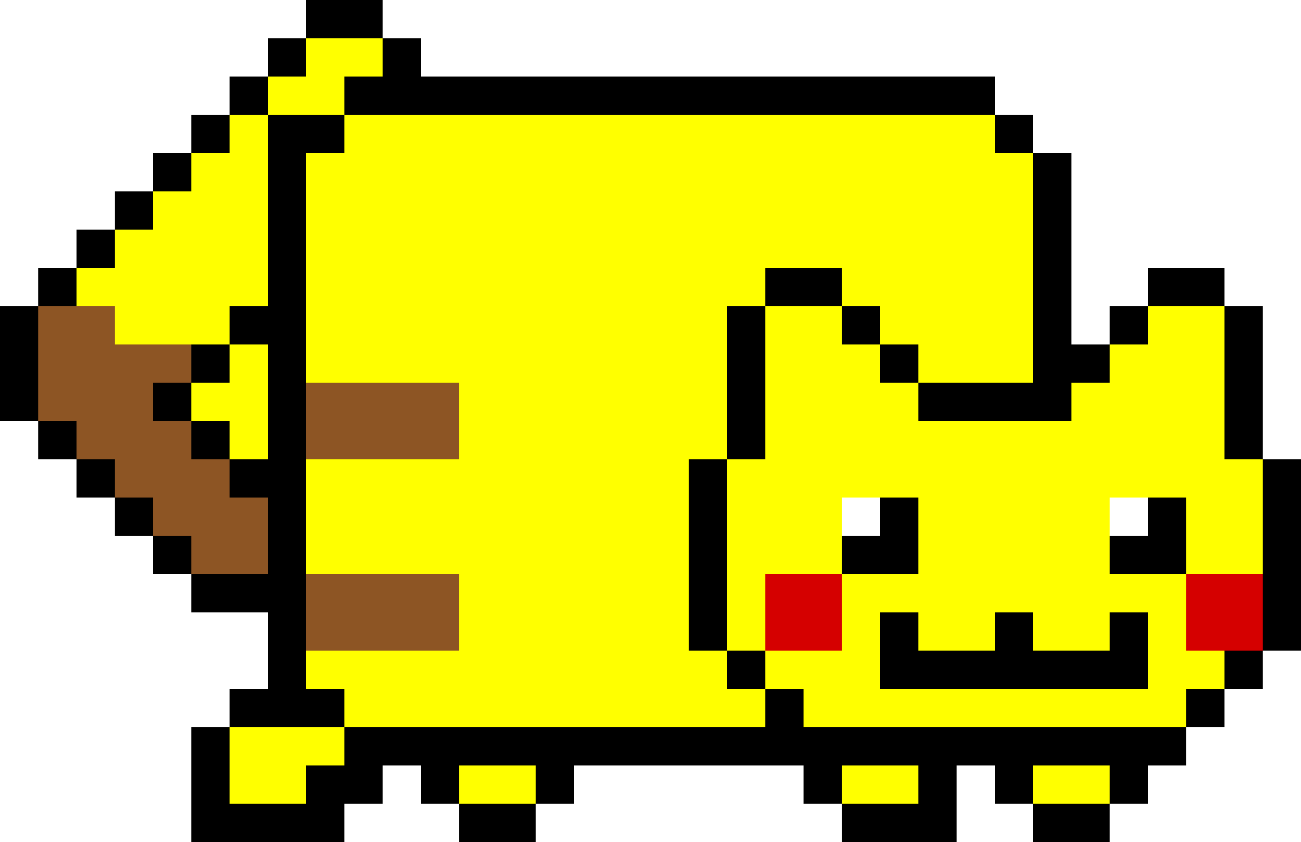 Pixilart - Pikachu Nyan Cat by patricyan