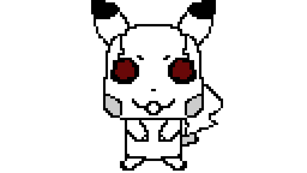 Editing ghost pikachu - Free online pixel art drawing tool - Pixilart