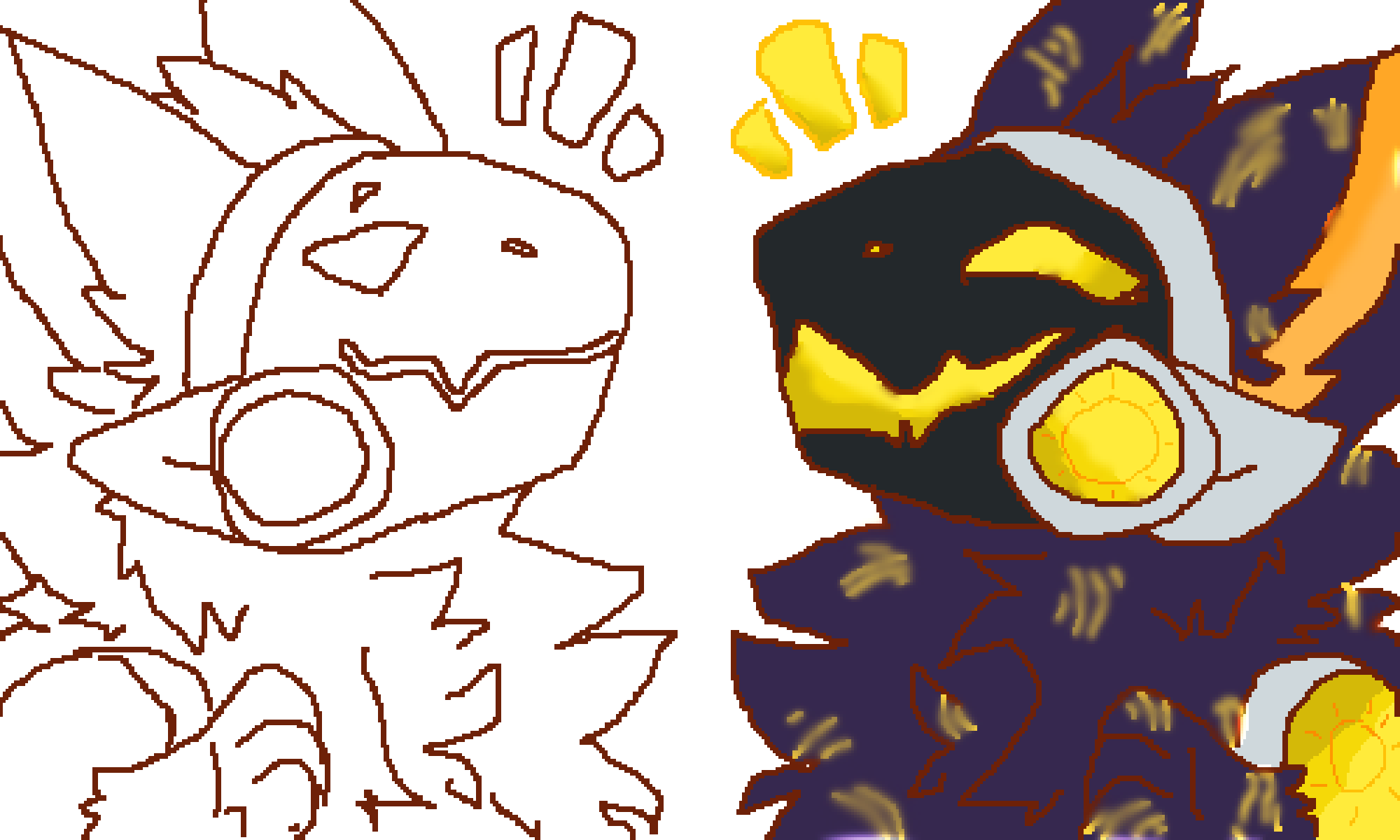 Pixilart - Protogen bases by Katfox