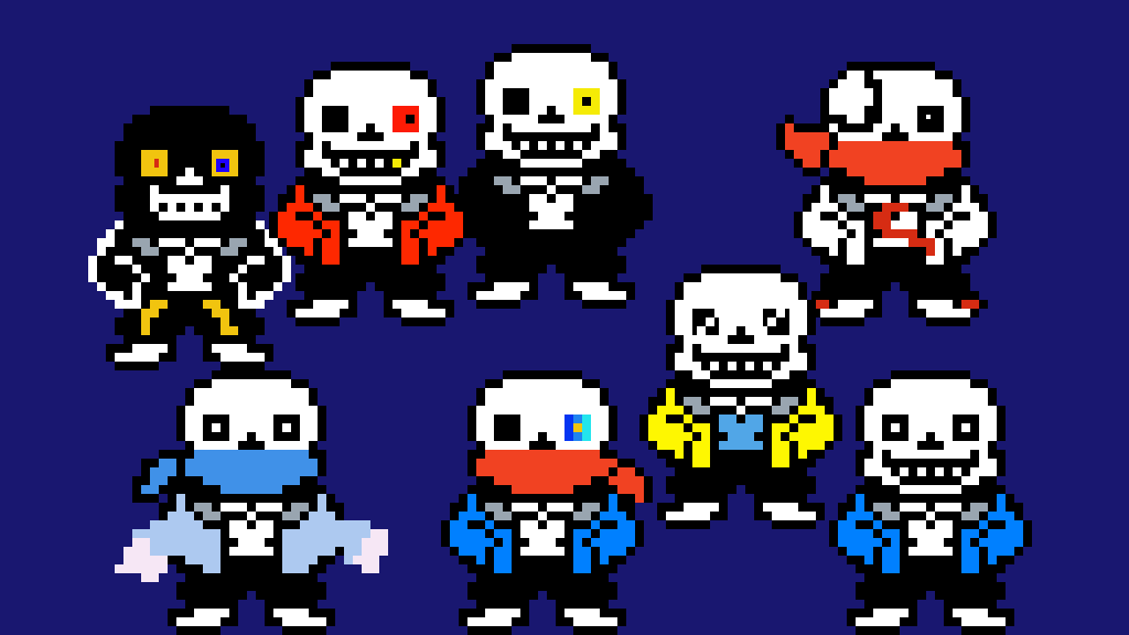 Pixilart - sans from every timeline by Anonymous