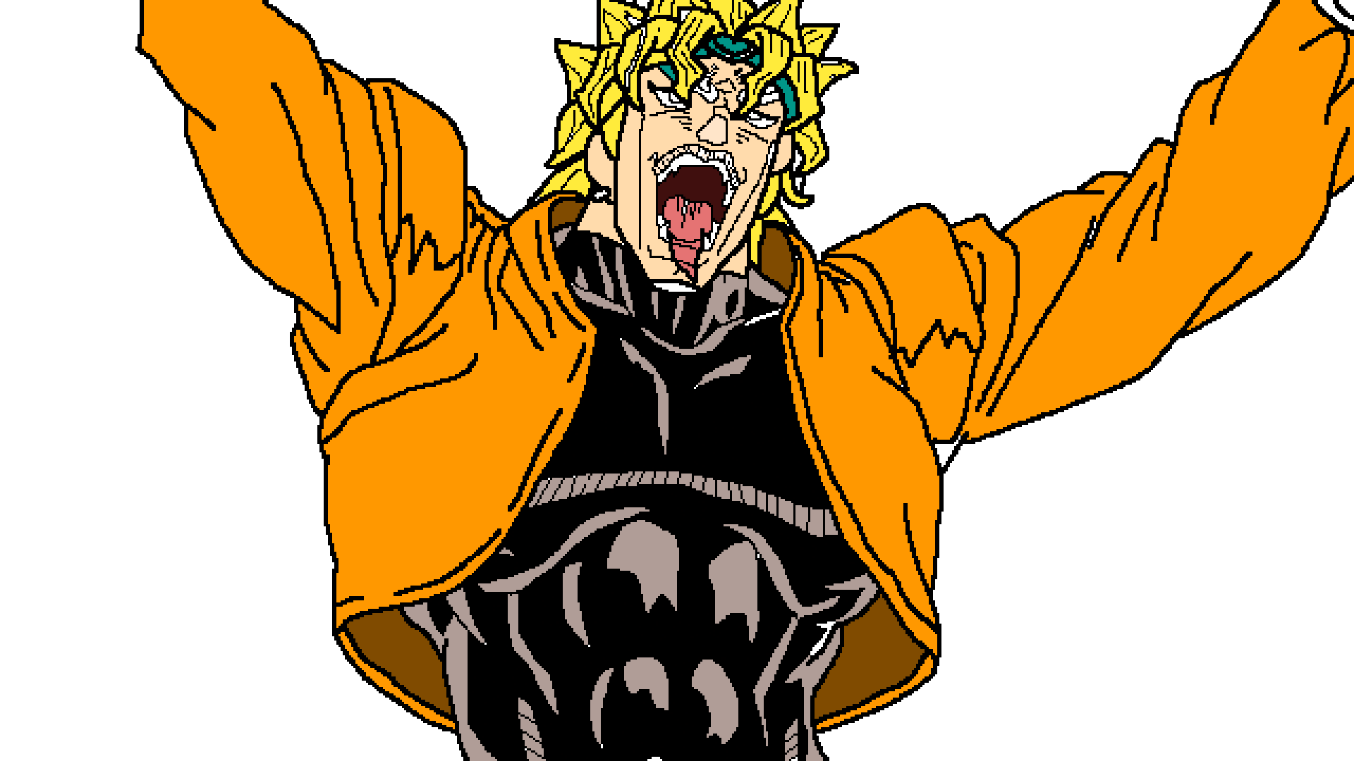 Editing Cursed Ahegao Dio - Free online pixel art drawing tool - Pixilart