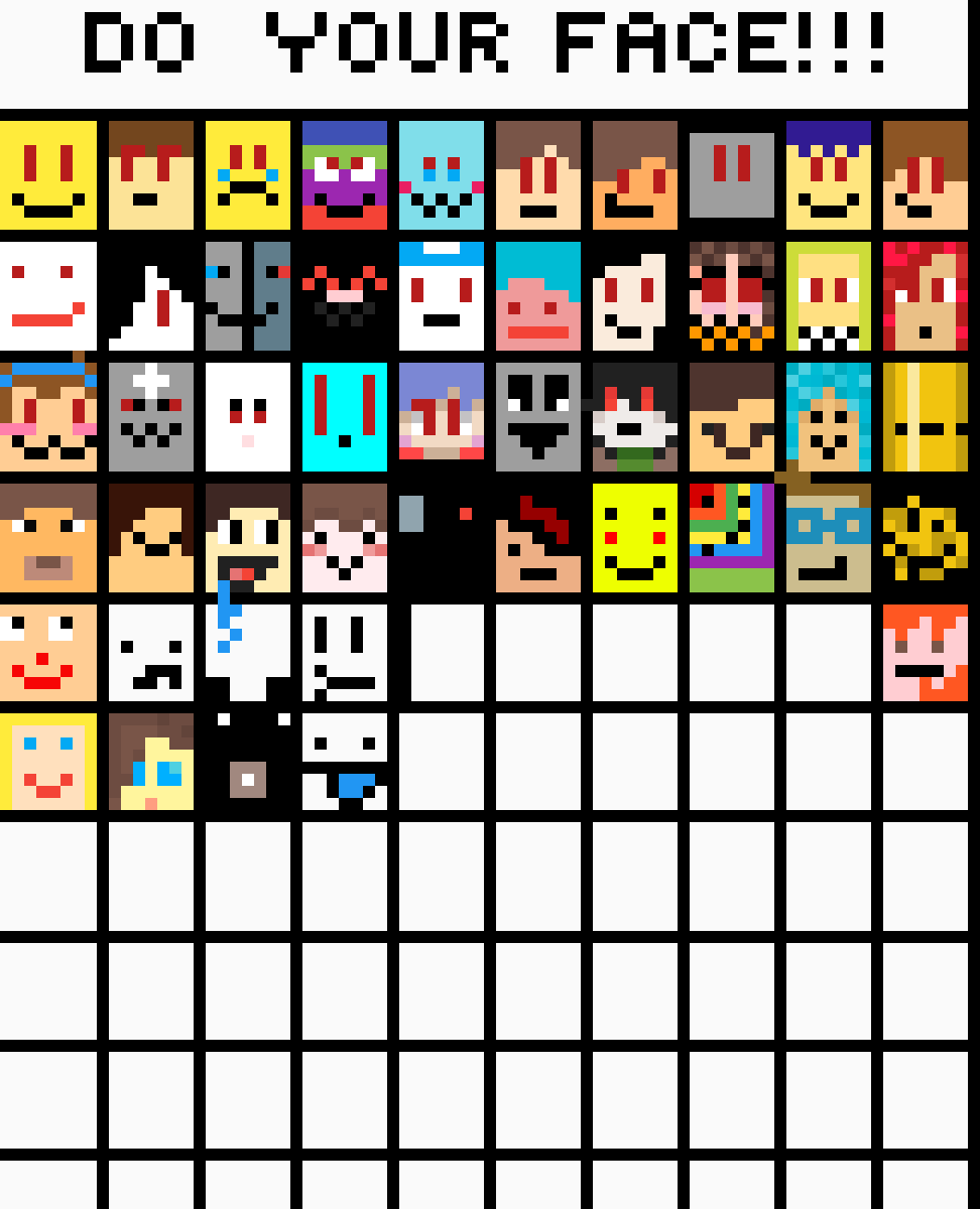 Editing my face now on - Free online pixel art drawing tool - Pixilart