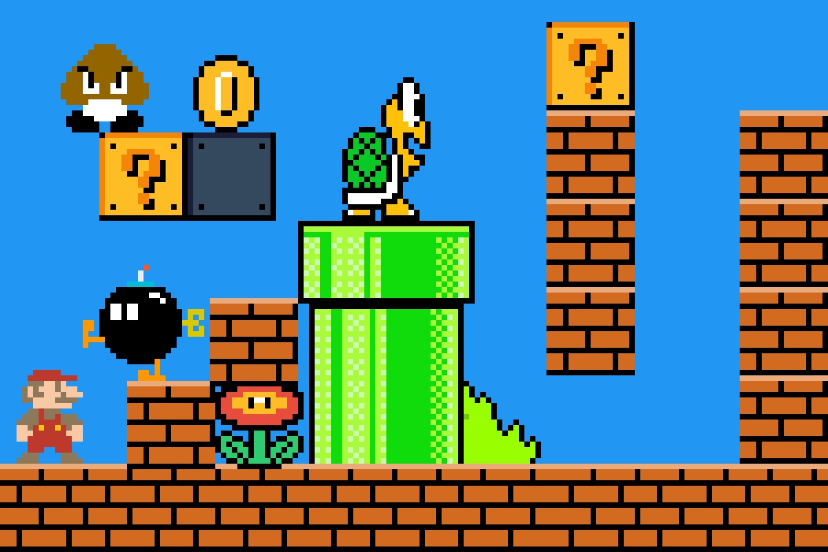 Editing classic mario - Free online pixel art drawing tool - Pixilart