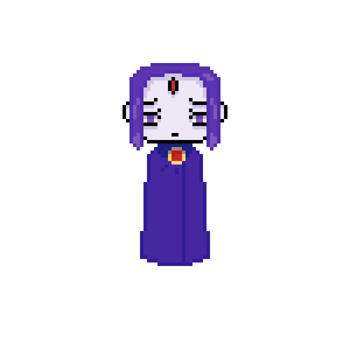 Editing Raven (Teen Titans) - Free online pixel art drawing tool - Pixilart