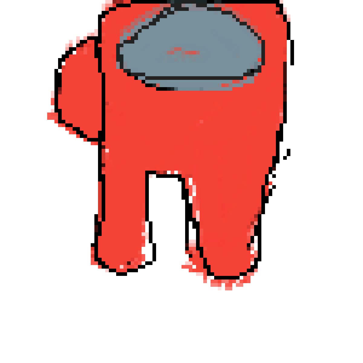 Pixilart - red Among us character by RedBeanTheFox