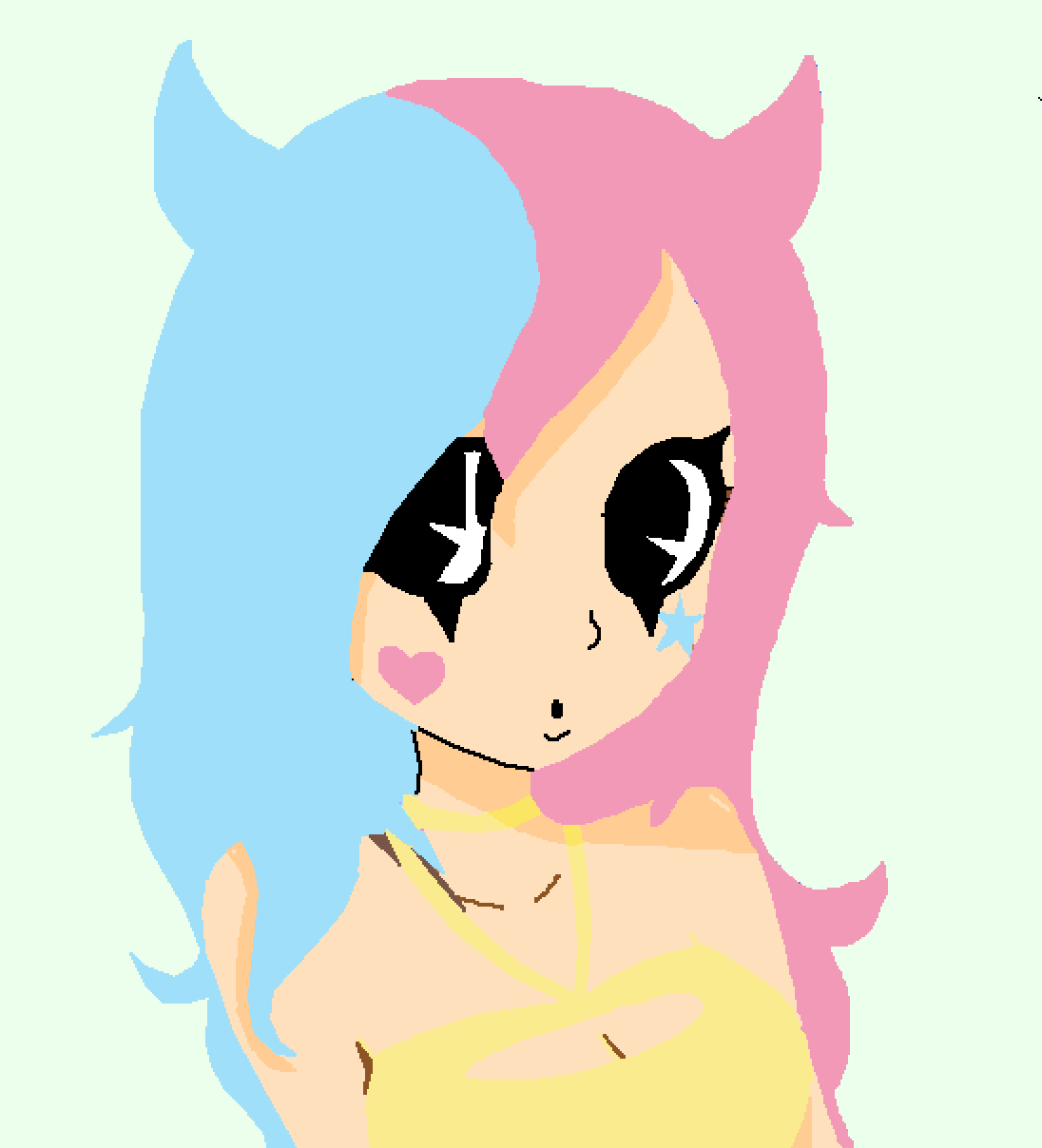 Pixilart Cotton Candy Girl By Mentalygay