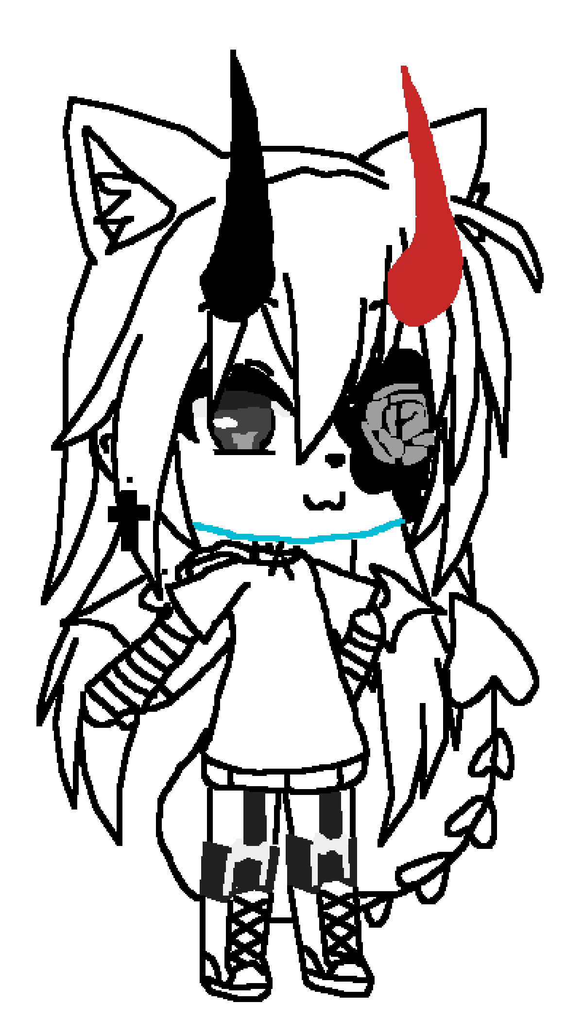 Editing gacha life base - Free online pixel art drawing tool - Pixilart