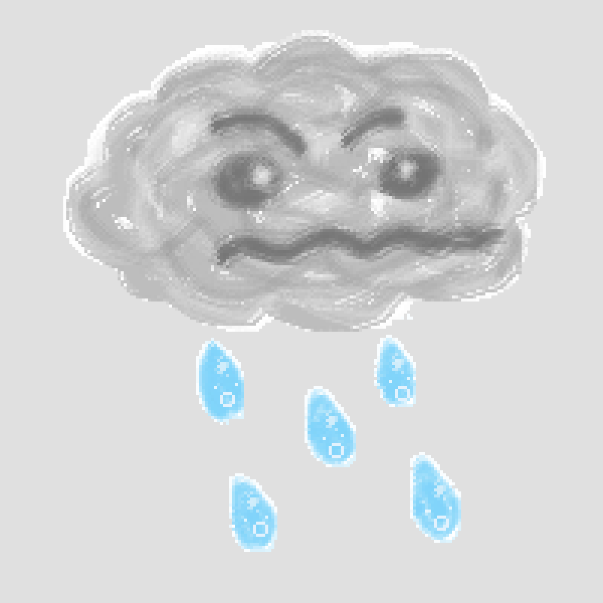 Pixilart - Grumpy Cloud by PPPPPPPPP
