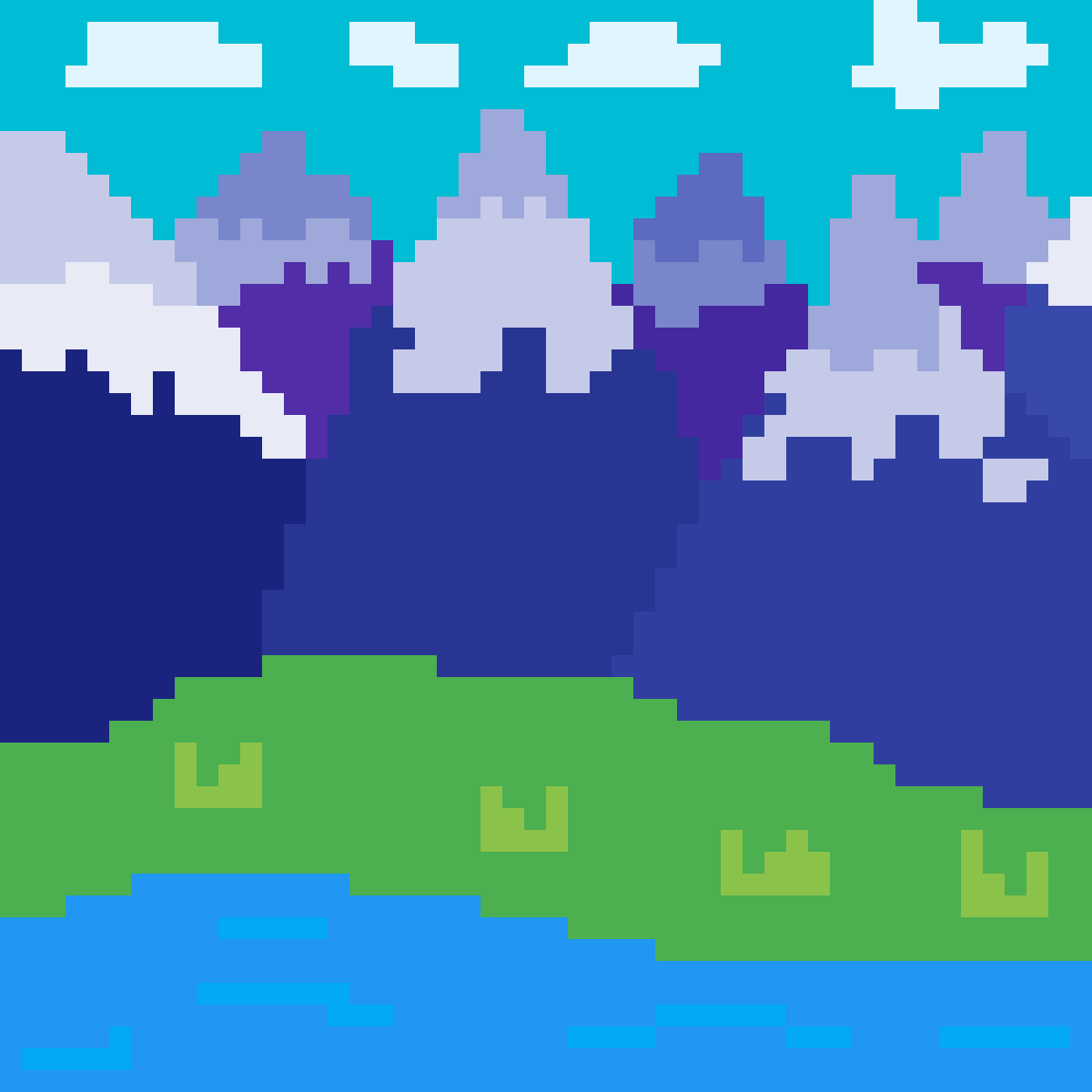 Editing Mountain Landscape - Free online pixel art drawing tool - Pixilart