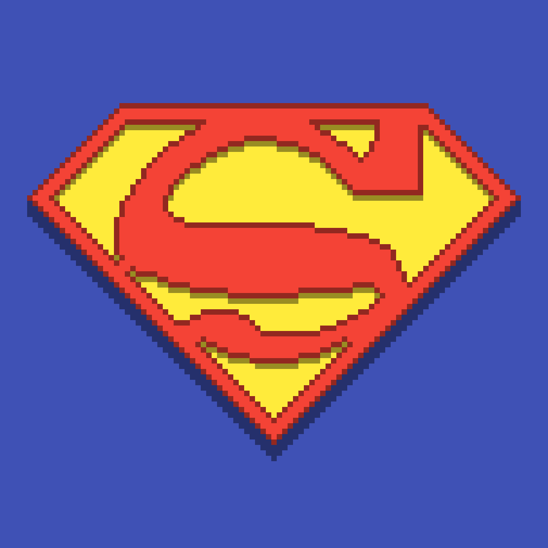 Pixelated Superman Logo Pixel Art Superman Facile