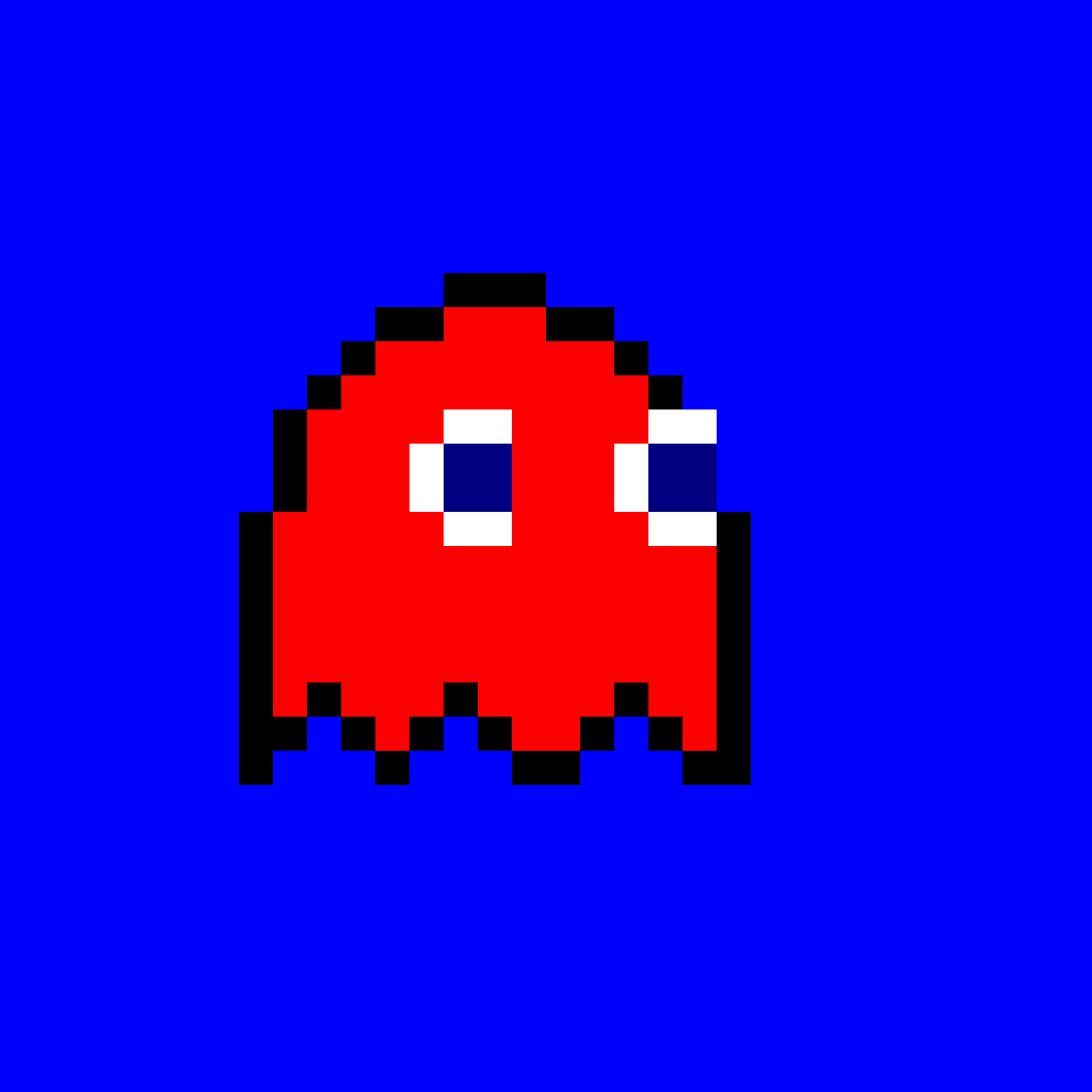 Pixilart - Red Ghost in Pac-Man by Legally