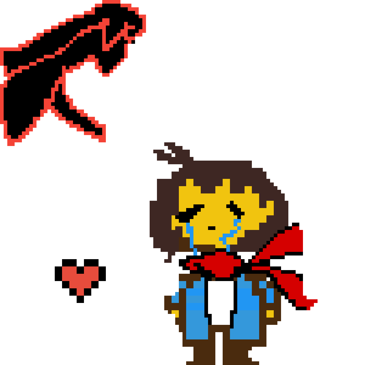 Editing undertale human oc collab !! - Free online pixel art drawing ...