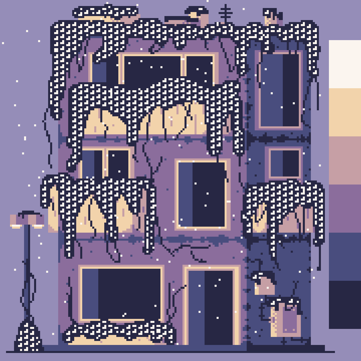 Pixilart - Overgrown Apartments by ChaseMakesArt