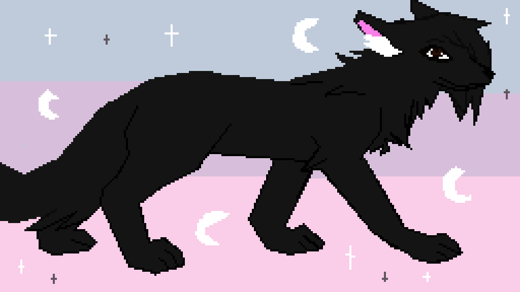 Pixilart - wolf pastel background by KaylaBlackKitty