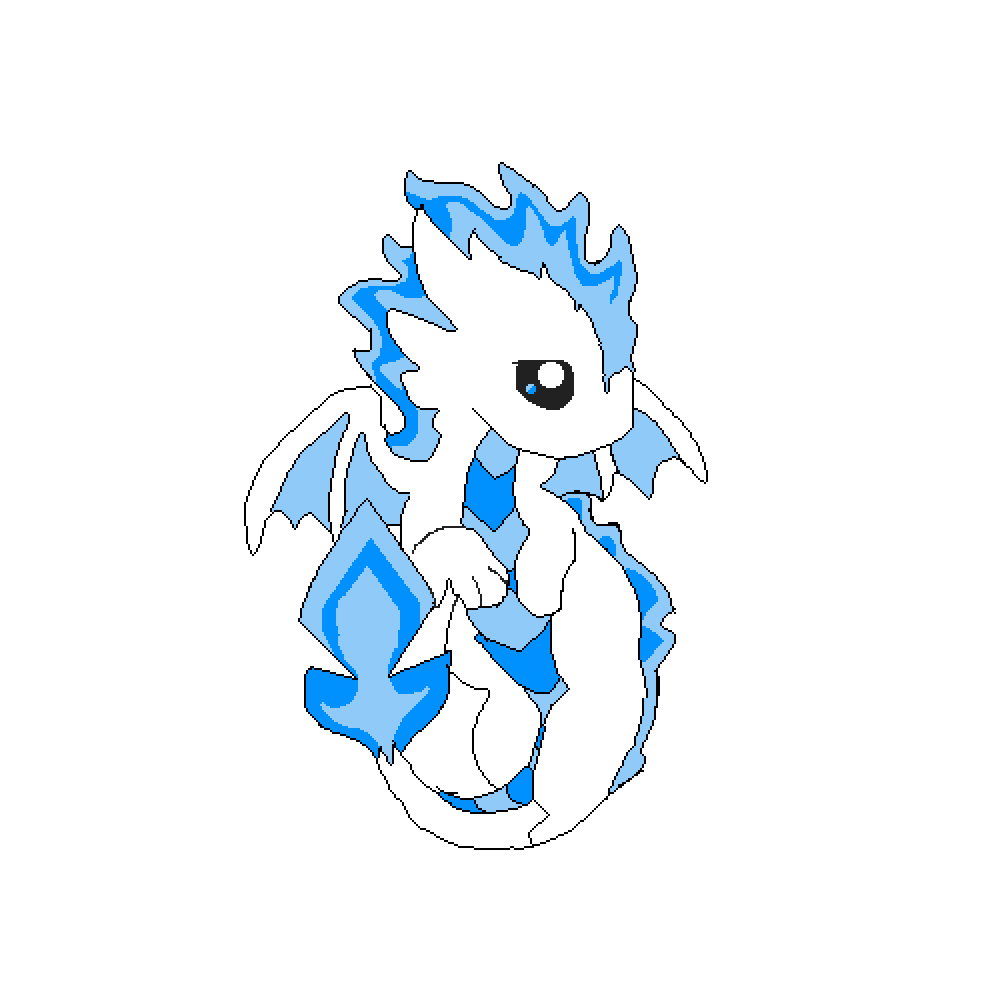 Editing Ice dragon - Free online pixel art drawing tool - Pixilart
