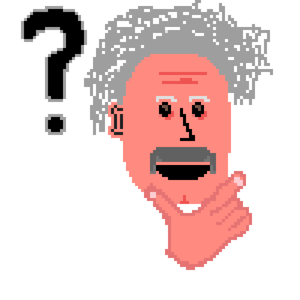 Editing Einstein thinking Emoji - Free online pixel art drawing tool ...