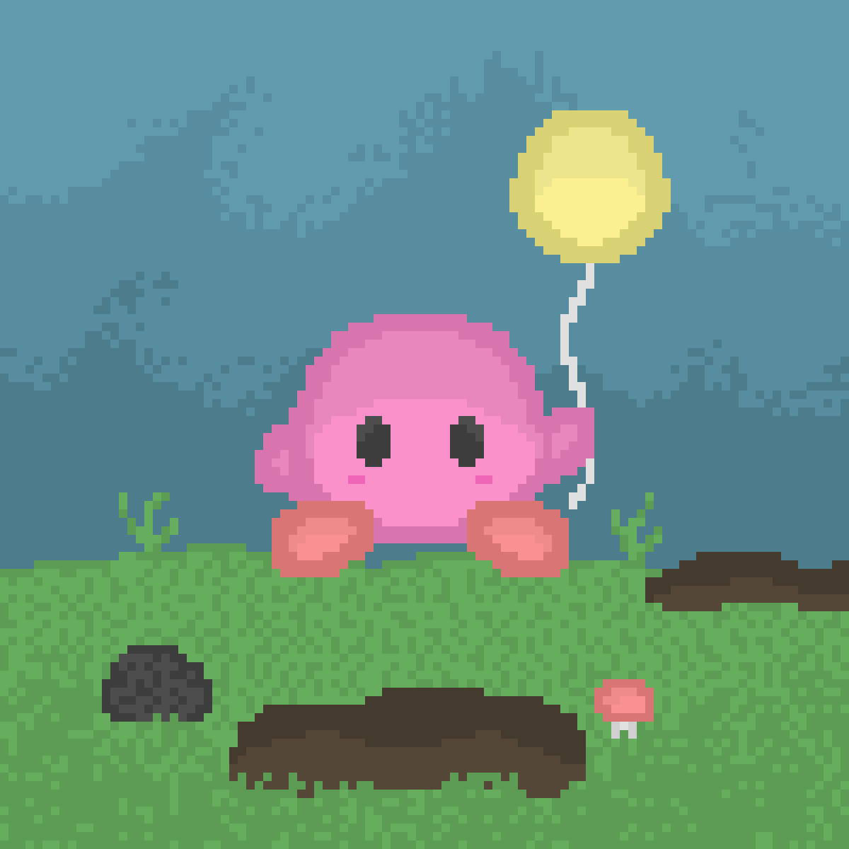 Pixilart - Lovely Balloon | Kirby by Kirbyy