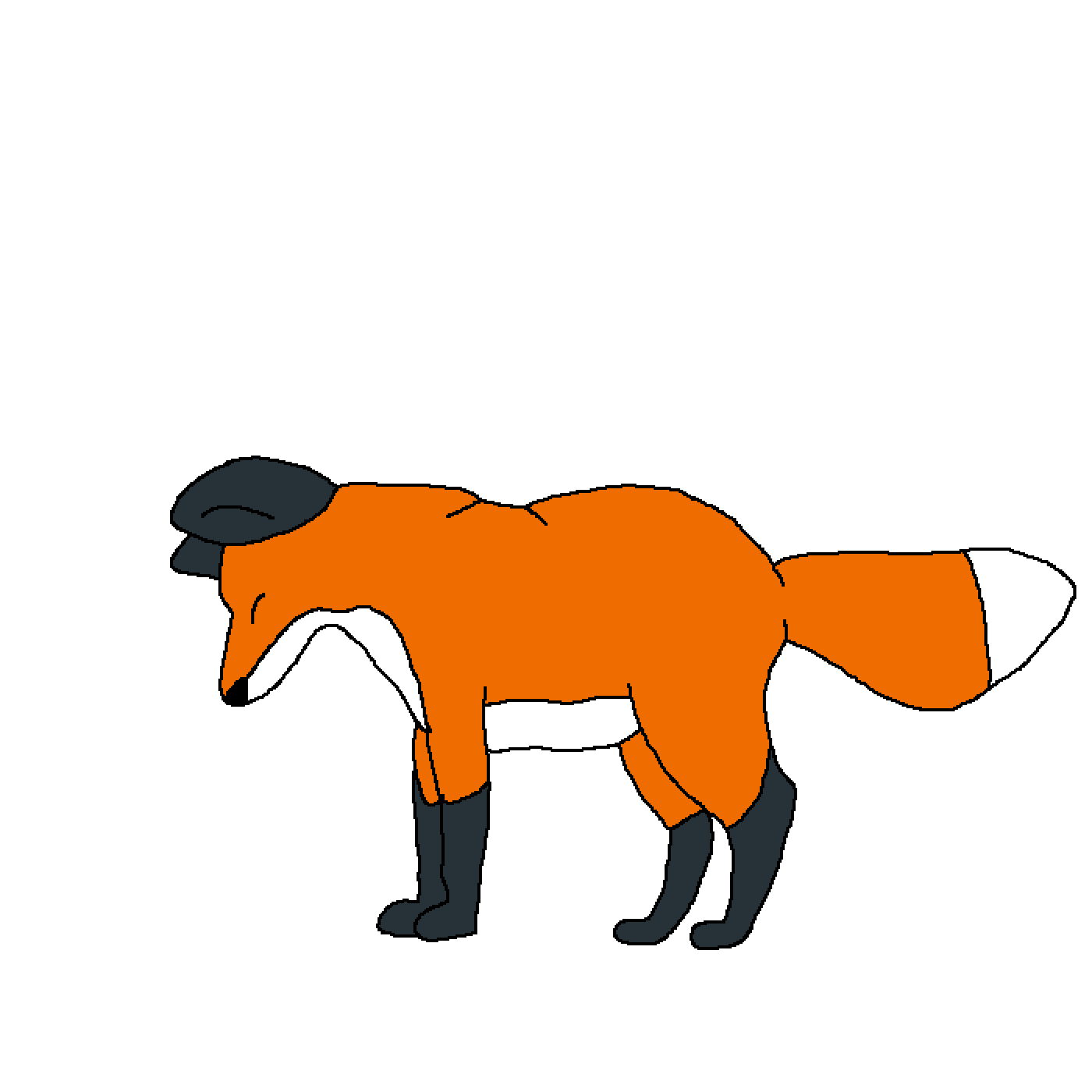 Pixilart - Fox Jumping GIF COLORED by MiraculousFan13