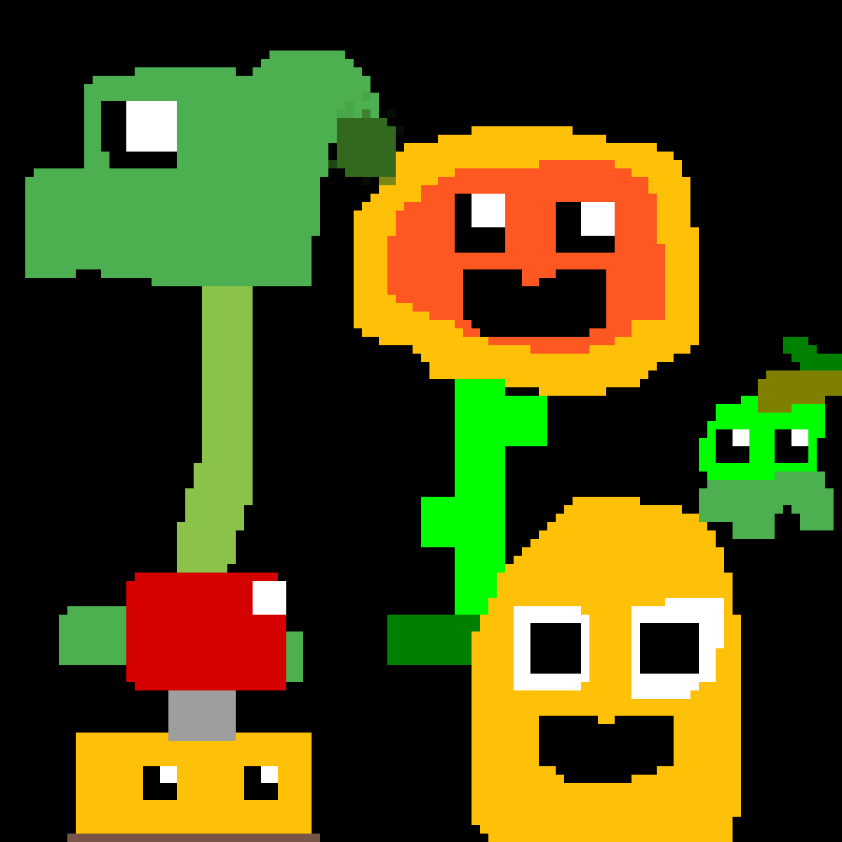 Editing pvz2 front lawn plants - Free online pixel art drawing tool ...