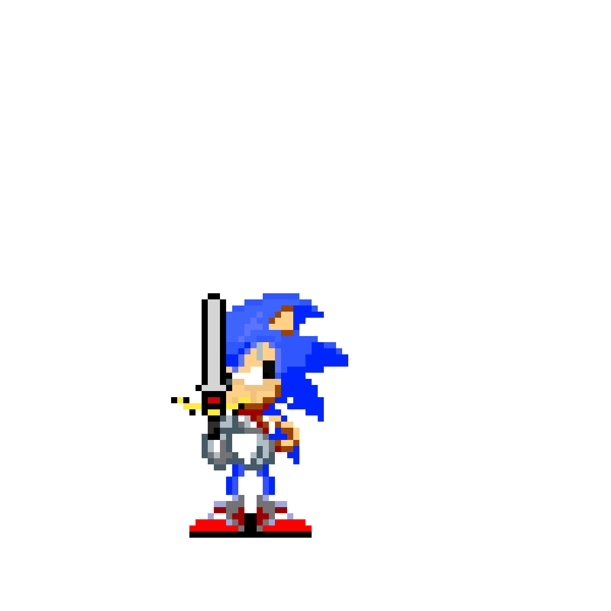 Pixilart - Sonic with a sword by Sonic-Gamer