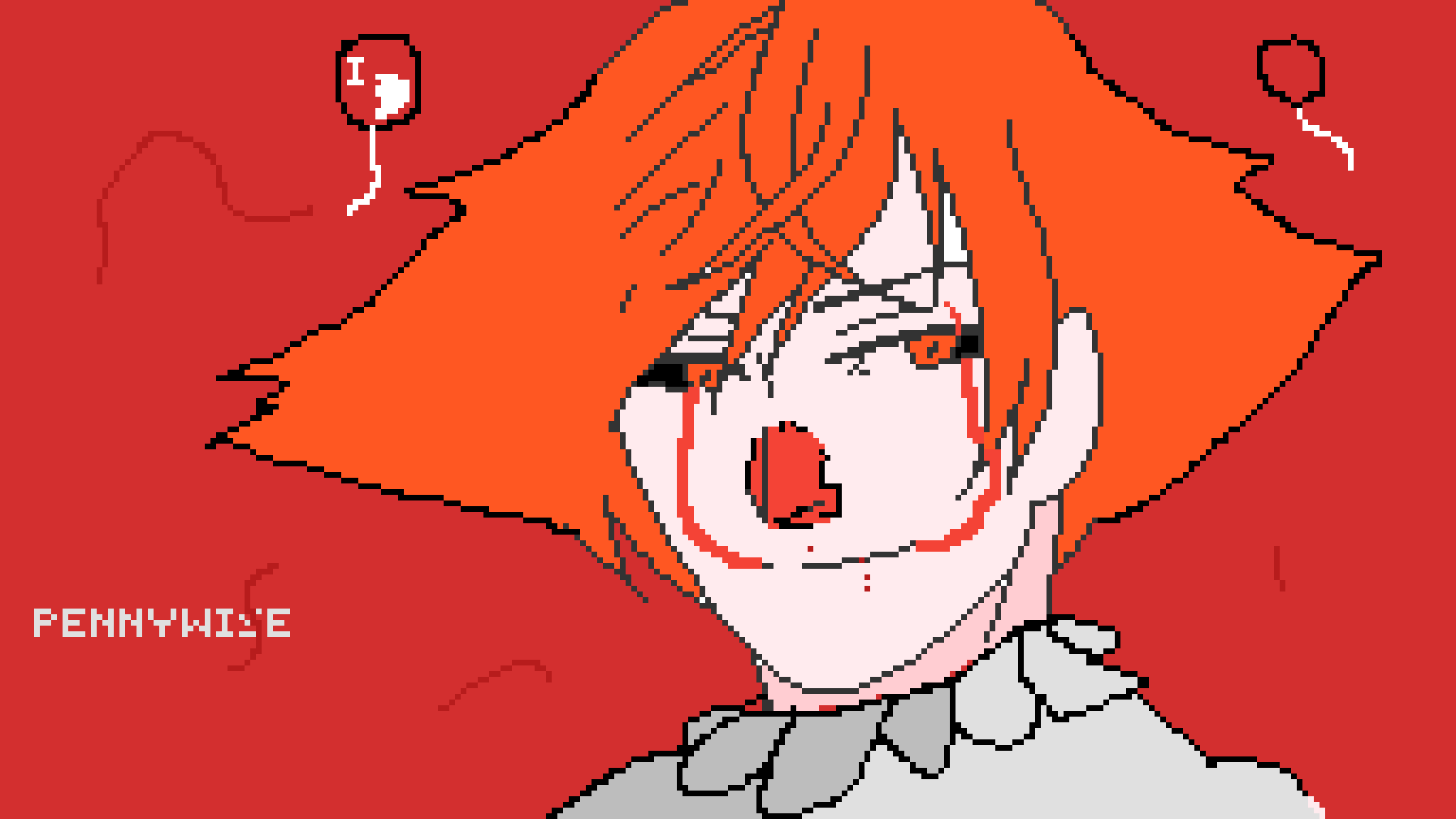 Editing pennywise - Free online pixel art drawing tool - Pixilart