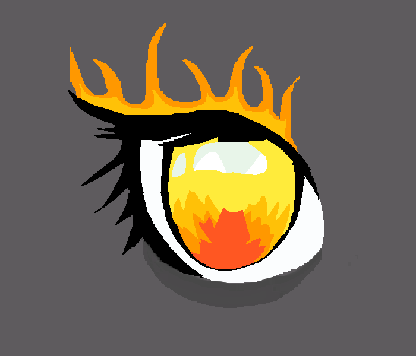 Pixilart - eye on fire by QueenieBee