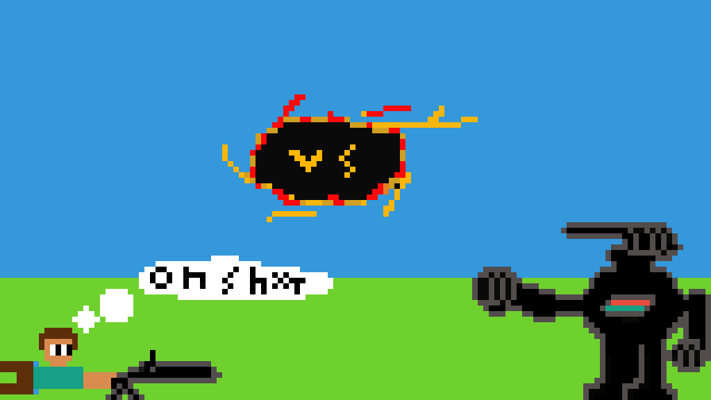 Pixilart - Mech VS Human by LIL-Huntudown