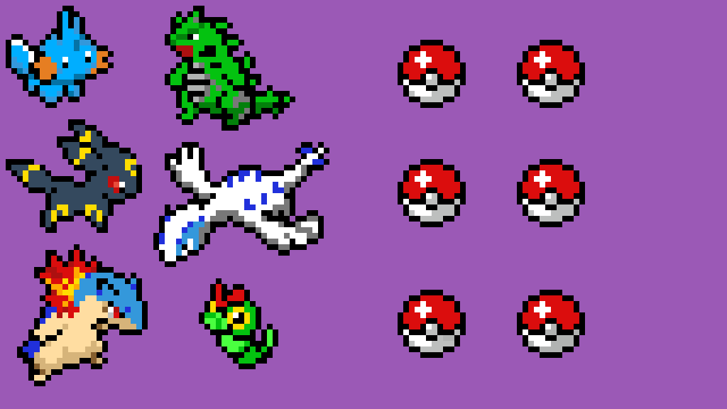 Pixilart - my pokemon roster by Platinumman22