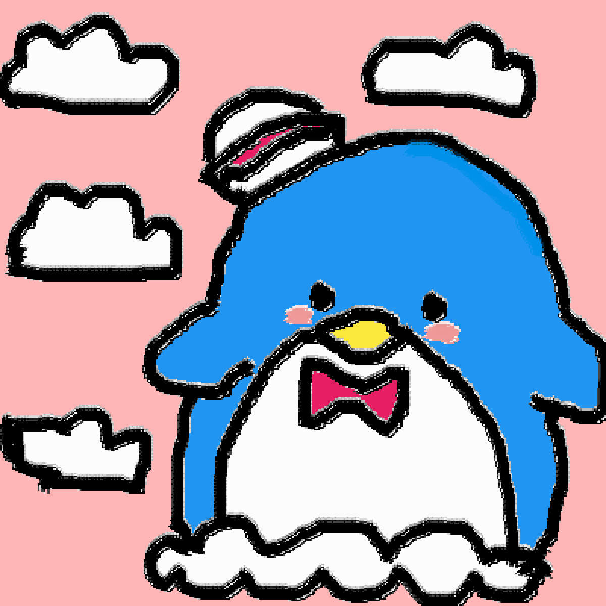 Pixilart - Tuxedo sam on a cloud by Pandacake123