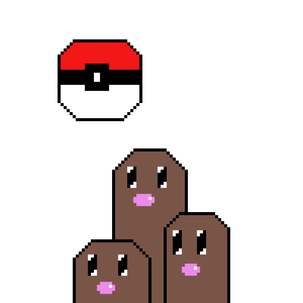 Pixilart - Pokemon digletts by SunshineBlaster