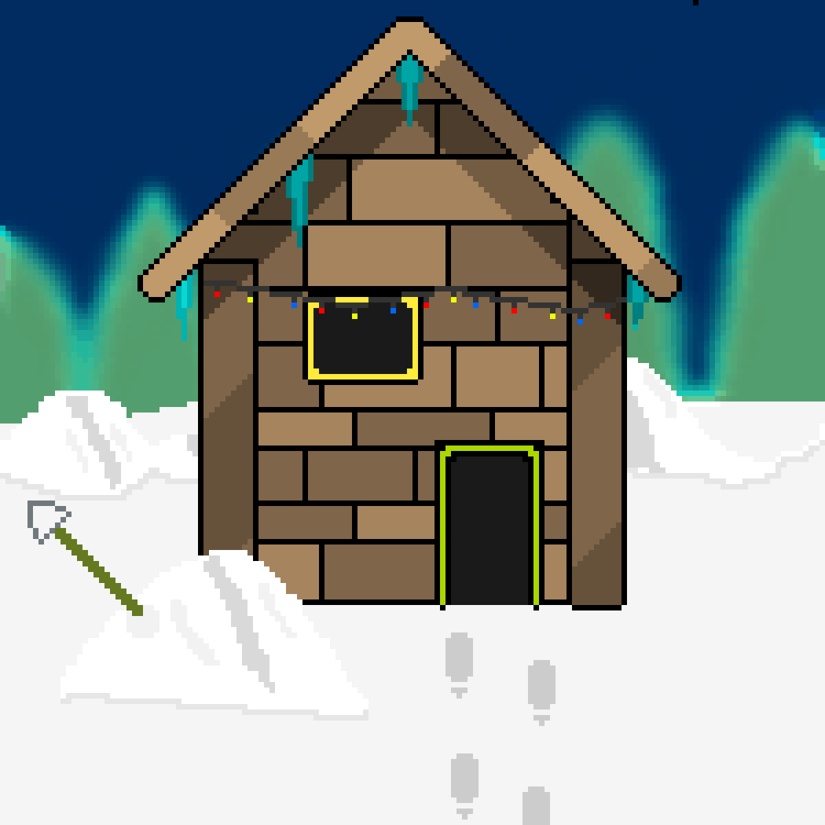 Pixilart - House with lights GIF by RedHatszx