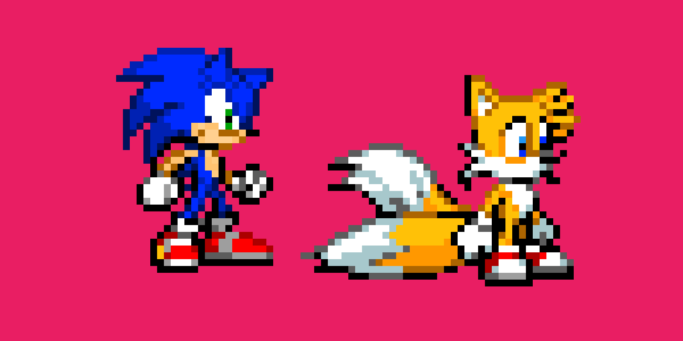 Pixilart - Advance Sonic and Tails by Makkusu