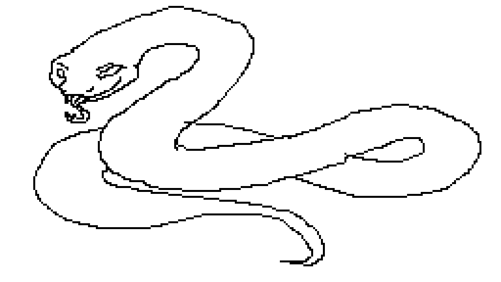 Pixilart - snake base (TRACE) by waterdragon