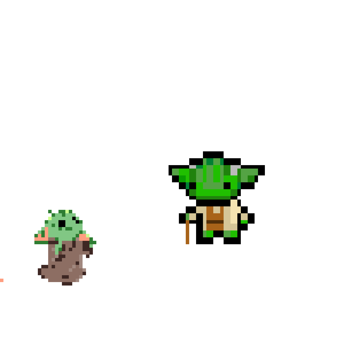 Editing BABY YODA AND YODA - Free online pixel art drawing tool - Pixilart