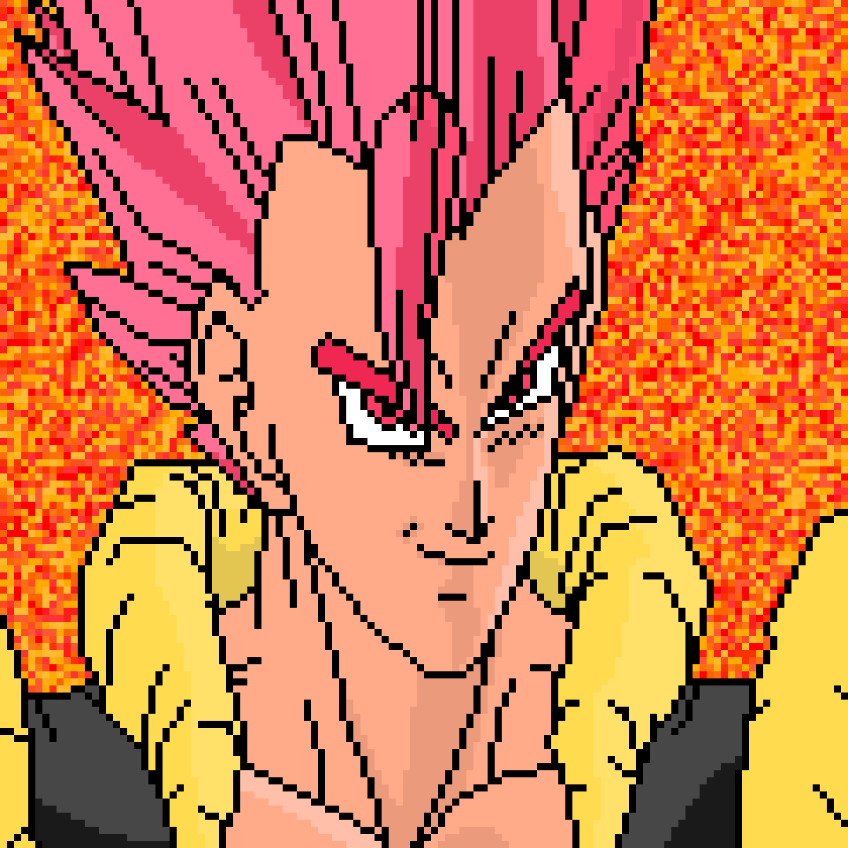 Pixilart - Gogeta (SSJG) (PFP) by Rezok
