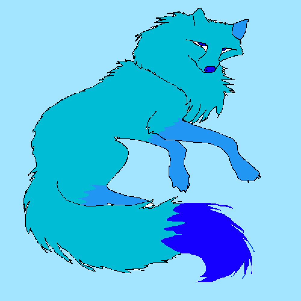 Editing Water Element Wolf - Free online pixel art drawing tool - Pixilart