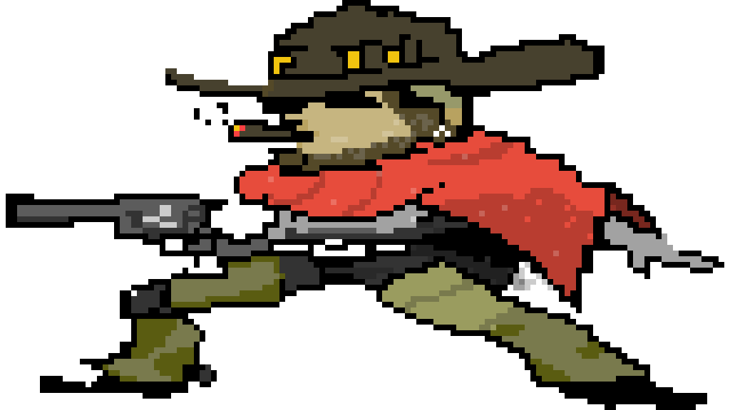 Pixilart - McCree by Betosaur0