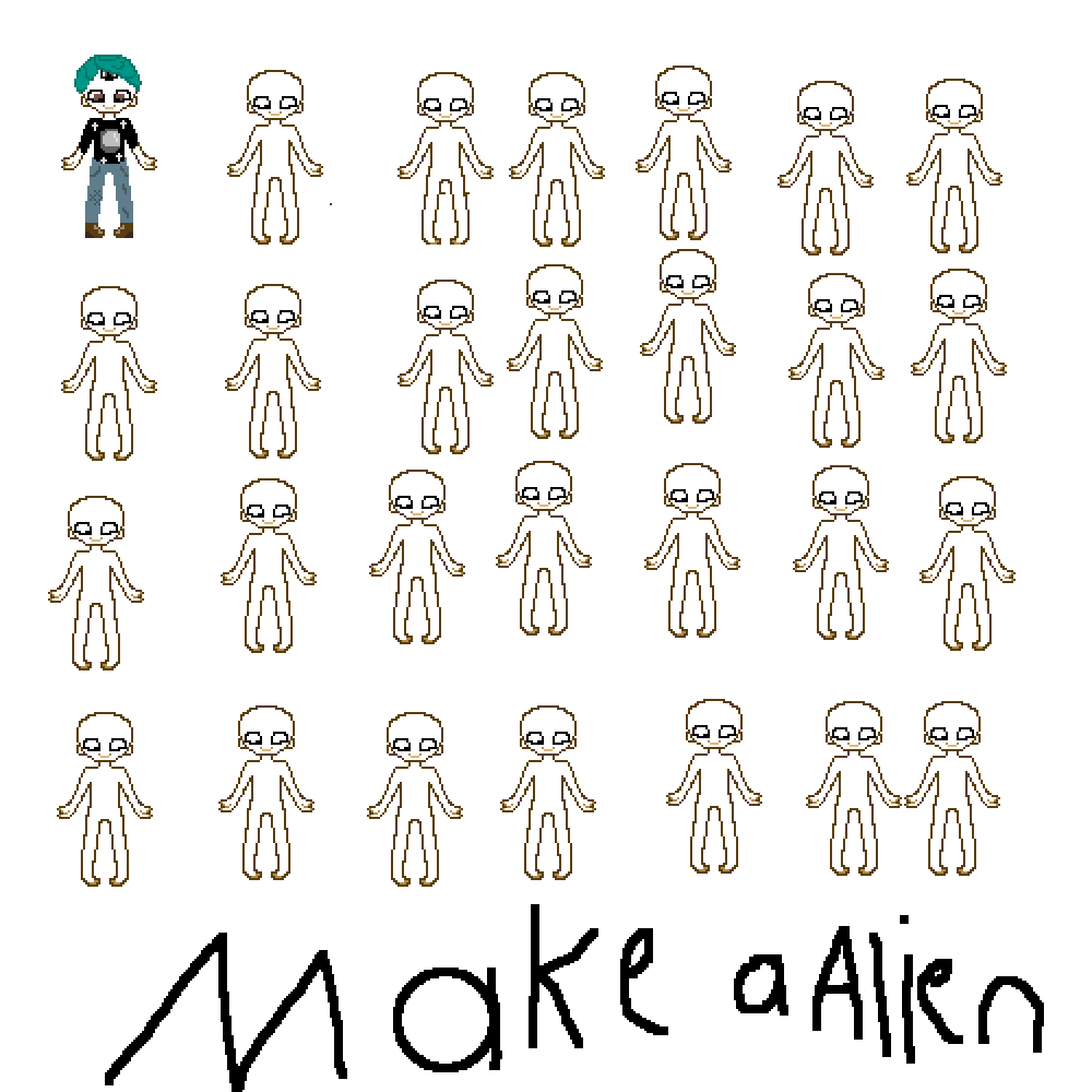 Editing Make an alien - Free online pixel art drawing tool - Pixilart