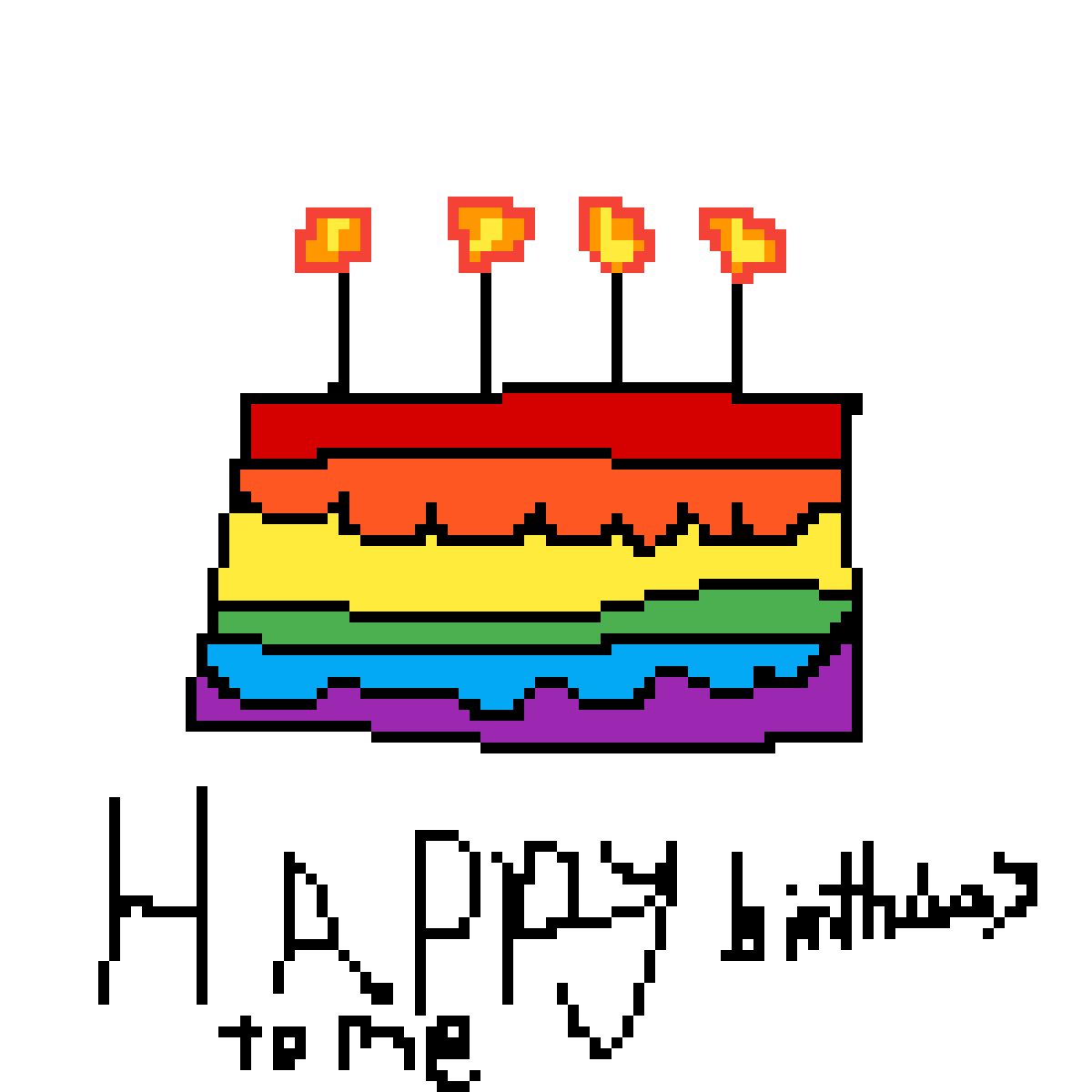 Editing HAPPY BIRTHDAY TO ME - Free online pixel art drawing tool ...