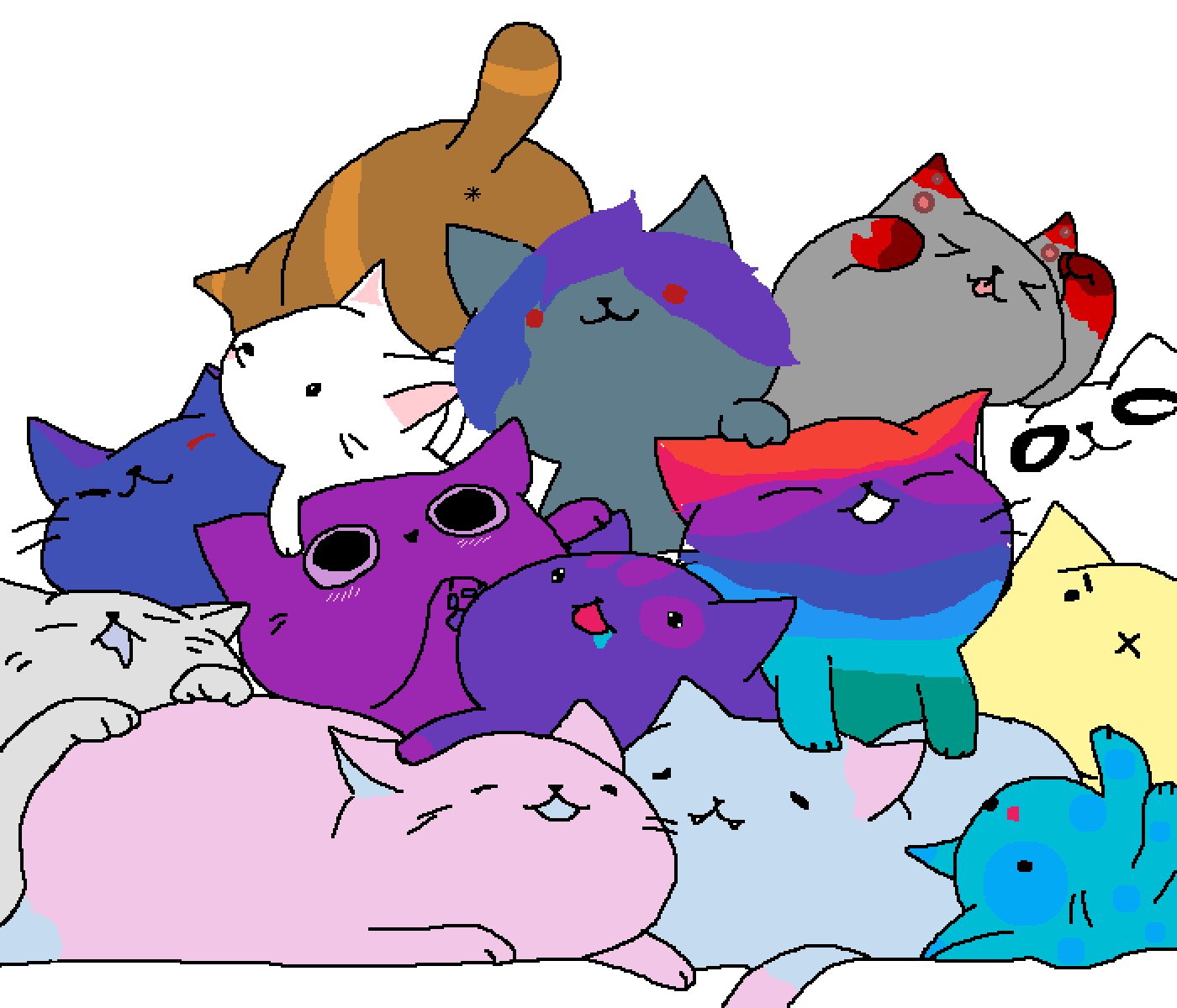 Pixilart - i finished those cats :3 by endorwaffles